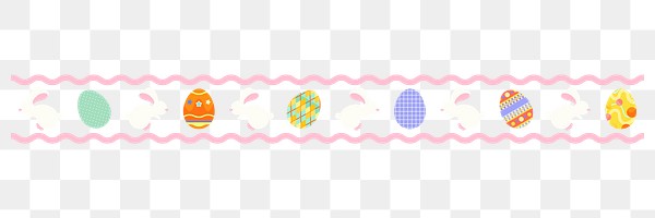 Easter eggs png patterned divider, | Premium PNG - rawpixel