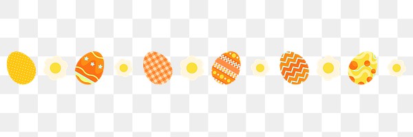 Easter eggs png patterned divider, | Premium PNG - rawpixel