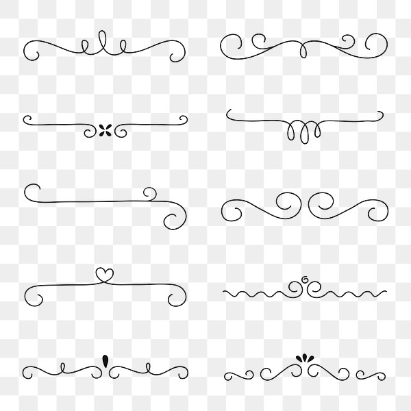 Classy scroll divider png, clipart | Premium PNG - rawpixel