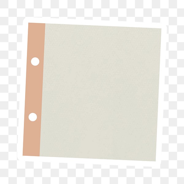 Beige hole punched notepaper journal | Premium PNG Sticker - rawpixel