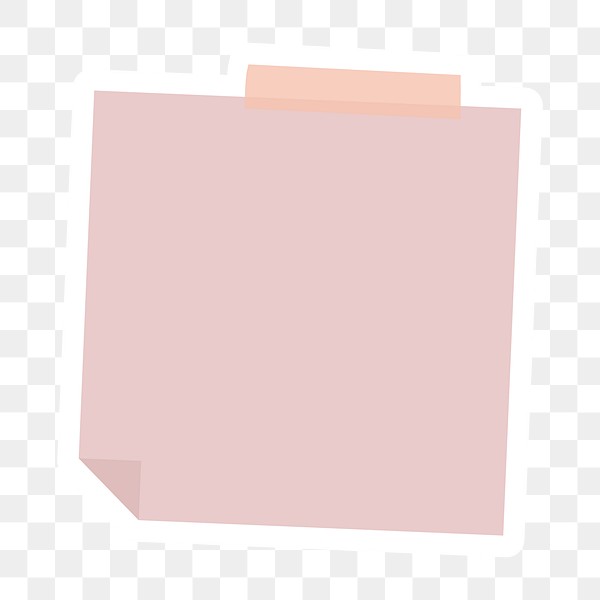 Pastel pink notepaper journal sticker | Premium PNG Sticker - rawpixel