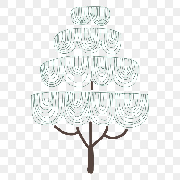 Cute doodle tree sticker design | Premium PNG Sticker - rawpixel