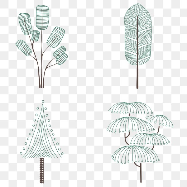 Cute pine tree sticker design | Premium PNG - rawpixel