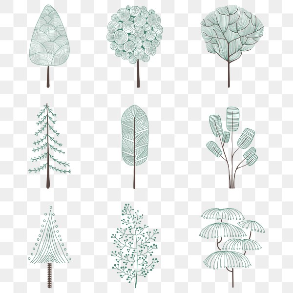 Cute pine tree sticker design | Premium PNG - rawpixel