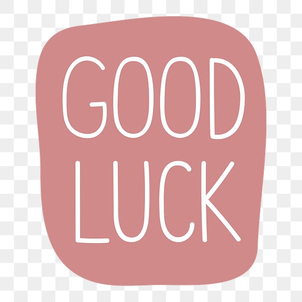 Png good luck word art | Premium PNG Sticker - rawpixel