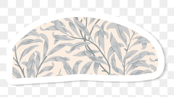 Gray floral pattern sticker transparent | Free PNG Sticker - rawpixel