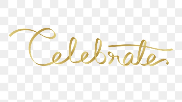 Festive golden celebrate typography transparent | Premium PNG - rawpixel