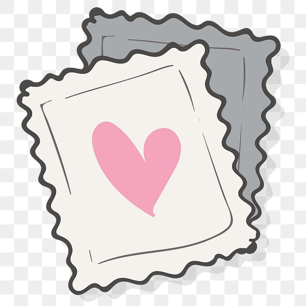Pink heart hand drawn stamp | Premium PNG Sticker - rawpixel