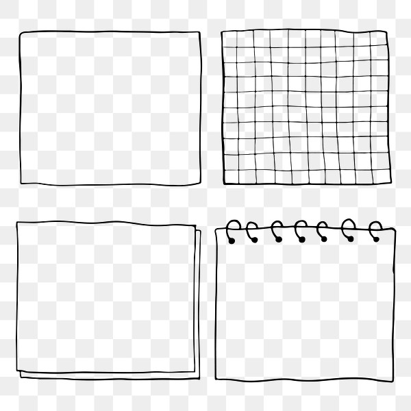 Set blank paper notes transparent | Premium PNG - rawpixel