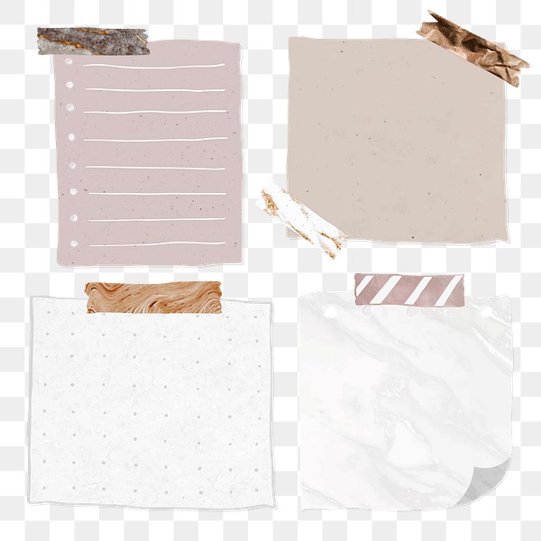 Set blank paper notes transparent | Premium PNG - rawpixel