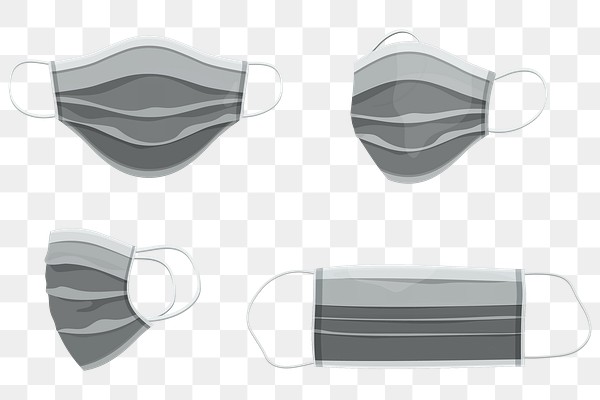 Surgical face mask set transparent | Free PNG - rawpixel