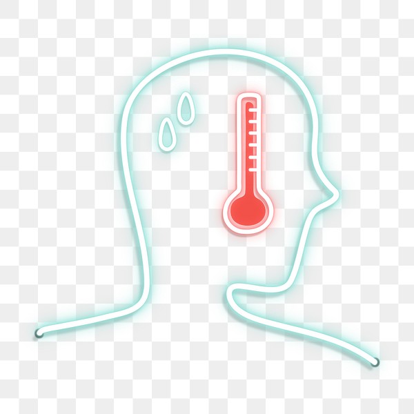 Line drawing character high fever | Premium PNG Sticker - rawpixel