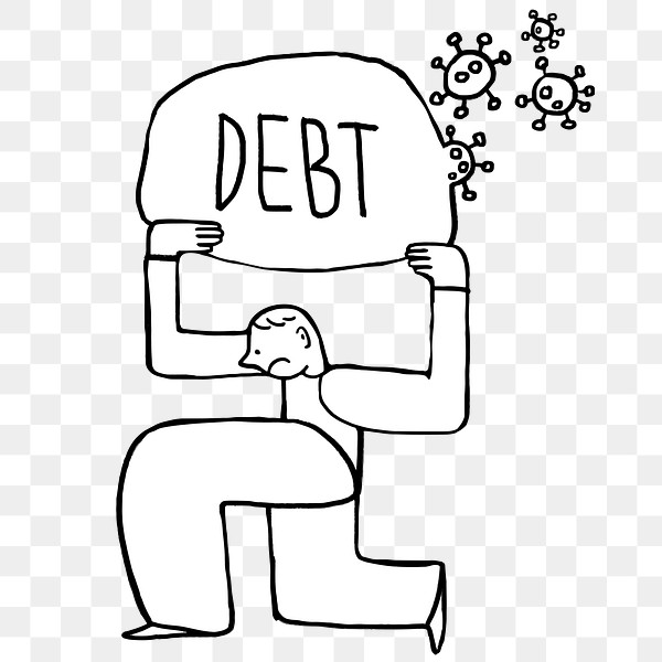 Man in debt during the coronavirus | Free PNG Sticker - rawpixel