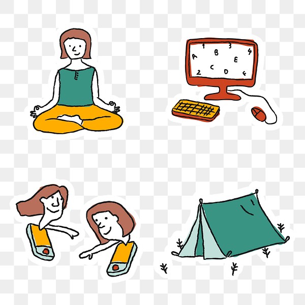 Activities home doodle style sticker | Premium PNG - rawpixel