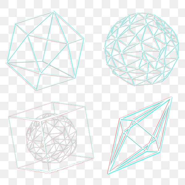 3D geometric shape design element | Premium PNG - rawpixel