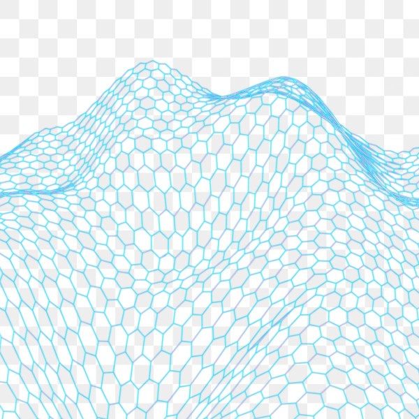 Blue 3D wave pattern design | Free PNG - rawpixel