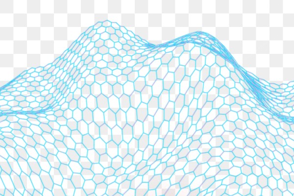 Blue 3D wave pattern design | Premium PNG - rawpixel