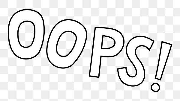 OOPS! typography design element | Free PNG Sticker - rawpixel