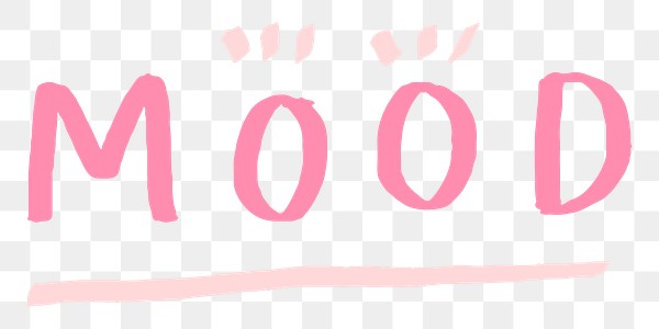 Mood doodle typography design element | Premium PNG Sticker - rawpixel