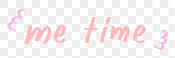 Me time doodle typography design | Premium PNG Sticker - rawpixel