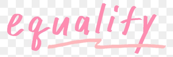 Equality doodle typography design element | Premium PNG Sticker - rawpixel