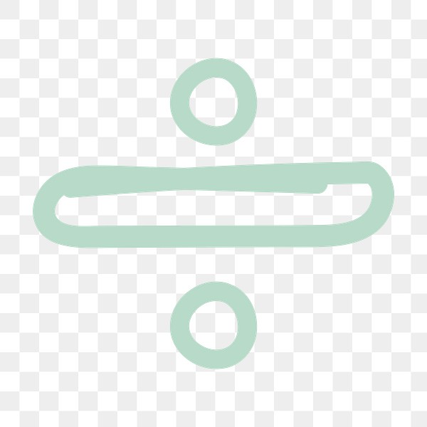 Division symbol png doodle typography | Premium PNG Sticker - rawpixel