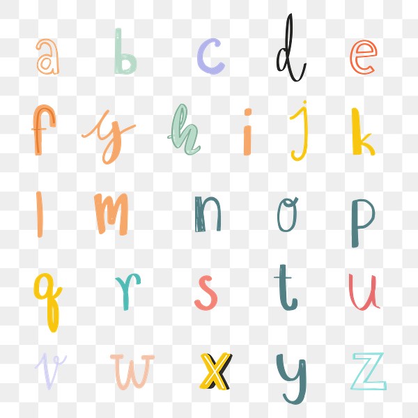 Hand drawn alphabet png doodle | Premium PNG - rawpixel