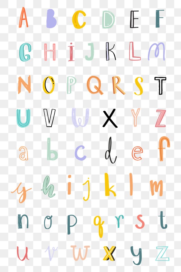 Alphabet png hand drawn doodle | Premium PNG - rawpixel