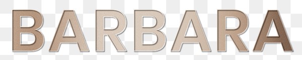 Barbara typography gold design element | Premium PNG Sticker - rawpixel