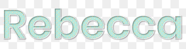 Rebecca png typography pastel script | Premium PNG Sticker - rawpixel