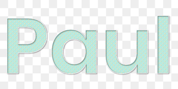 Paul png typography pastel font | Premium PNG Sticker - rawpixel