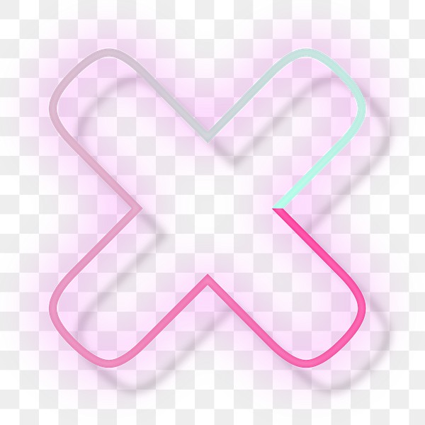 Pink neon glow symbol multiplication | Premium PNG Sticker - rawpixel