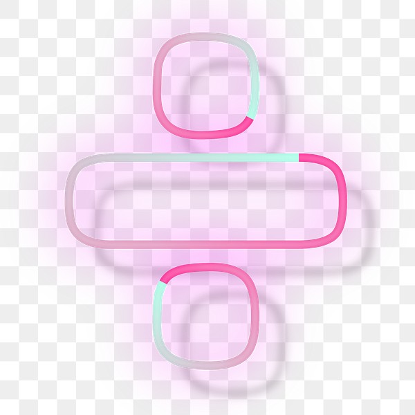 Pink neon glow division symbol | Free PNG Sticker - rawpixel