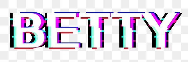 Betty png typography glitch effect | Premium PNG Sticker - rawpixel