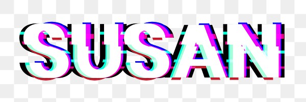 Png Susan name typography glitch | Free PNG Sticker - rawpixel