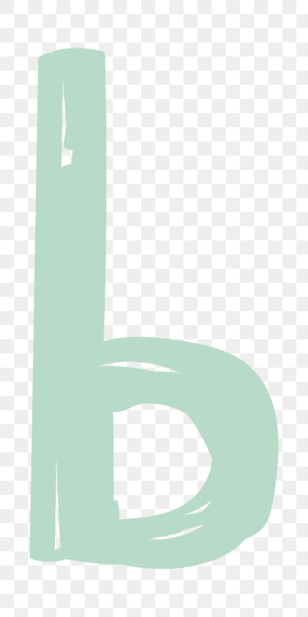 B letter png doodle typography | Premium PNG Sticker - rawpixel