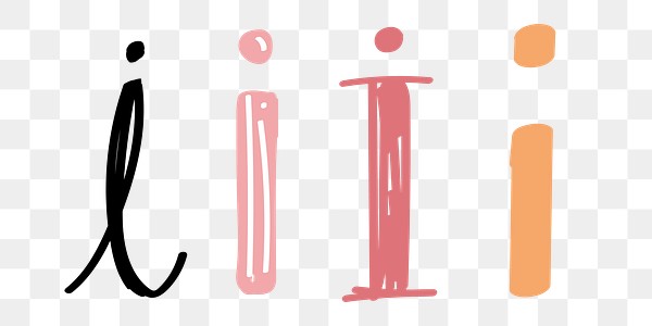 I letter png doodle alphabet | Premium PNG - rawpixel