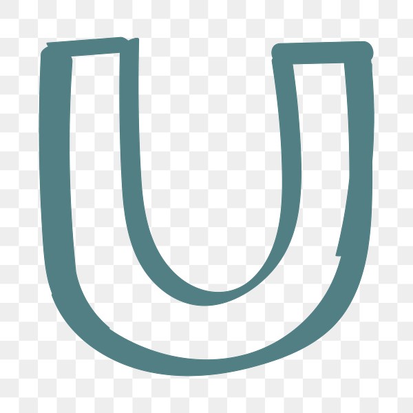 Letter U png doodle font | Premium PNG Sticker - rawpixel