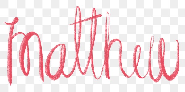 Matthew png script calligraphy font | Free PNG - rawpixel