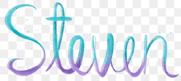Cursive Steven two tone font | Premium PNG - rawpixel