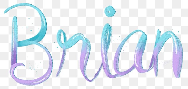 Brian png handwritten calligraphy font | Premium PNG - rawpixel