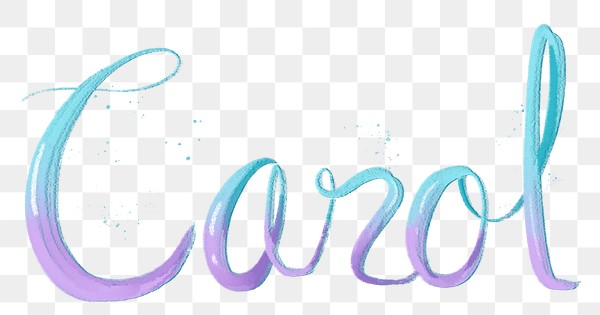 Carol png handwritten calligraphy font | Free PNG - rawpixel
