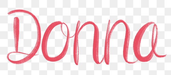 Donna png handwritten calligraphy font | Premium PNG - rawpixel