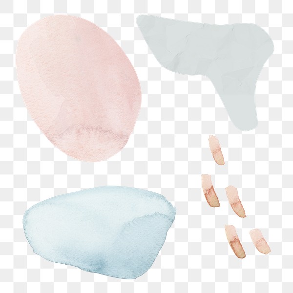 Neutral watercolor element set transparent | Premium PNG - rawpixel