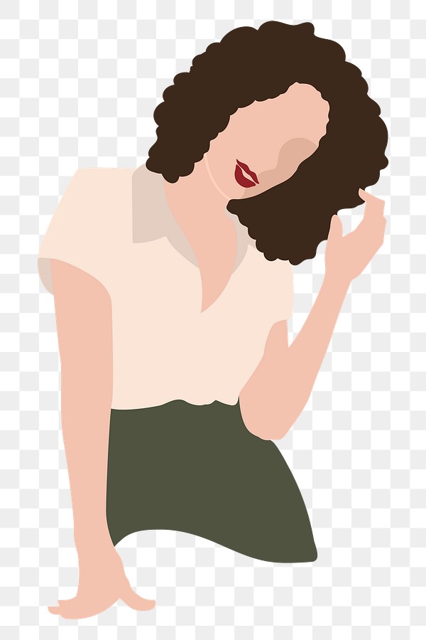 Female model posing transparent png | Premium PNG Sticker - rawpixel