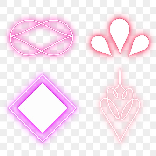 Vintage neon divider element collection | Free PNG - rawpixel