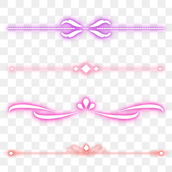 Vintage neon divider element collection | Premium PNG - rawpixel