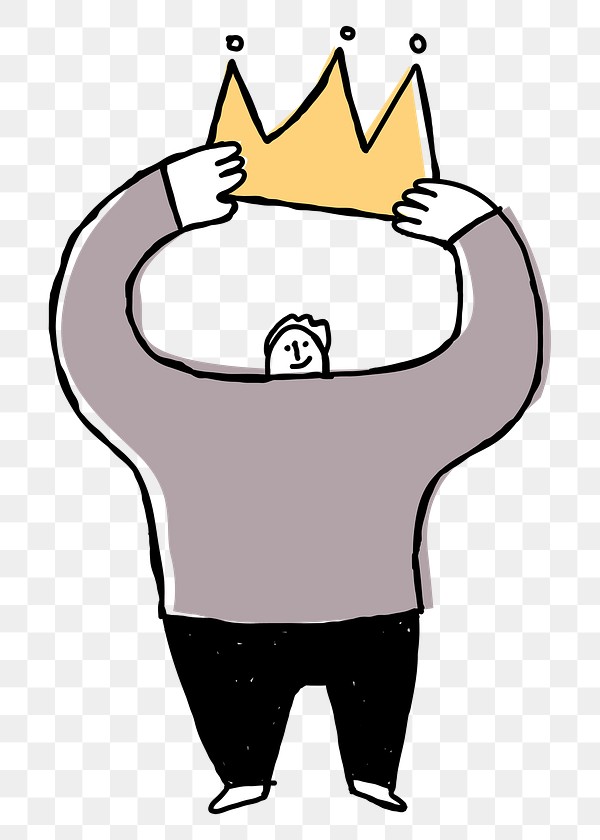 Colorful hand drawn leader transparent | Premium PNG Sticker - rawpixel