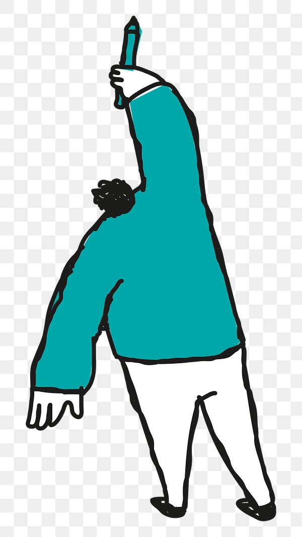 Green man drawing transparent png | Premium PNG Sticker - rawpixel