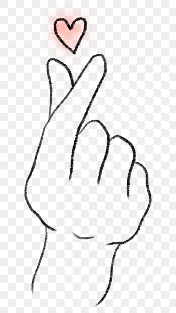 Mini heart hand sign png | Premium PNG Sticker - rawpixel